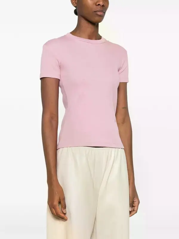 Nanushka Slim Fit Cropped T-shirt - Pink