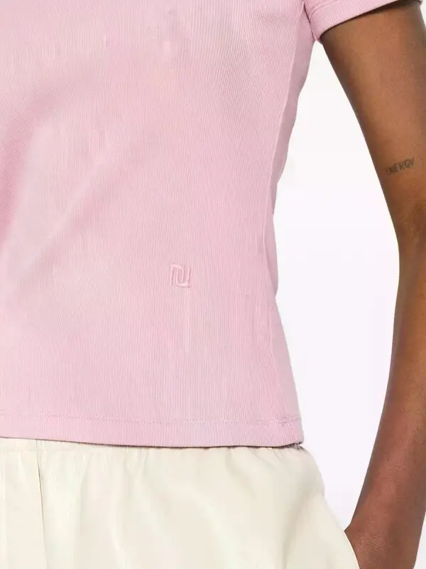 Nanushka Slim Fit Cropped T-shirt - Pink