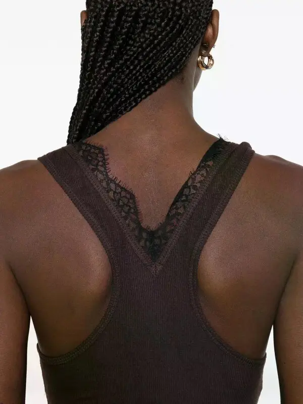 Nanushka Siara V-neck Tank Top - Brown