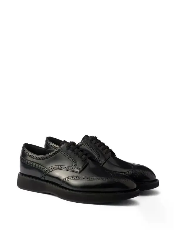 Prada Leather Lace-up Derby Shoes