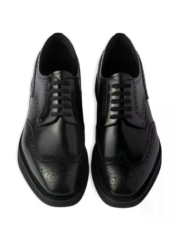 Prada Leather Lace-up Derby Shoes