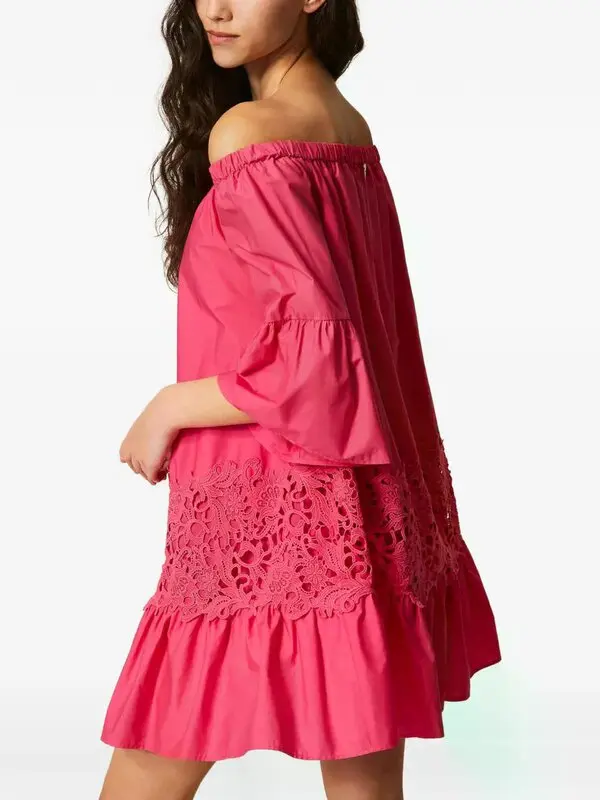 TWINSET Short Poplin Kaftan With Macram