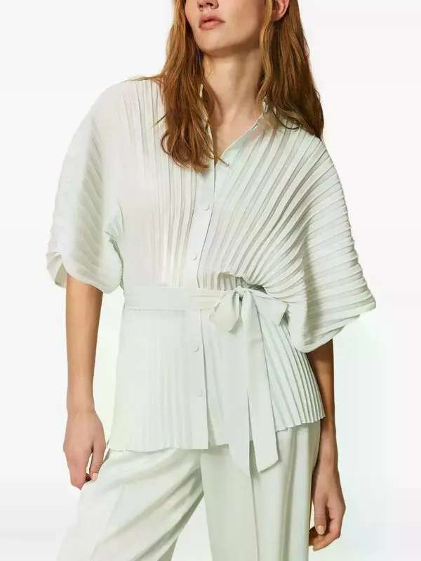 TWINSET Pleated Tie-waist Shirt