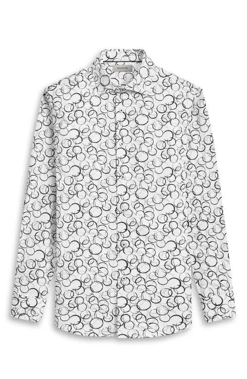 Bugatchi Axel Shaped Fit Stretch Cotton Button-up Shirt - Black