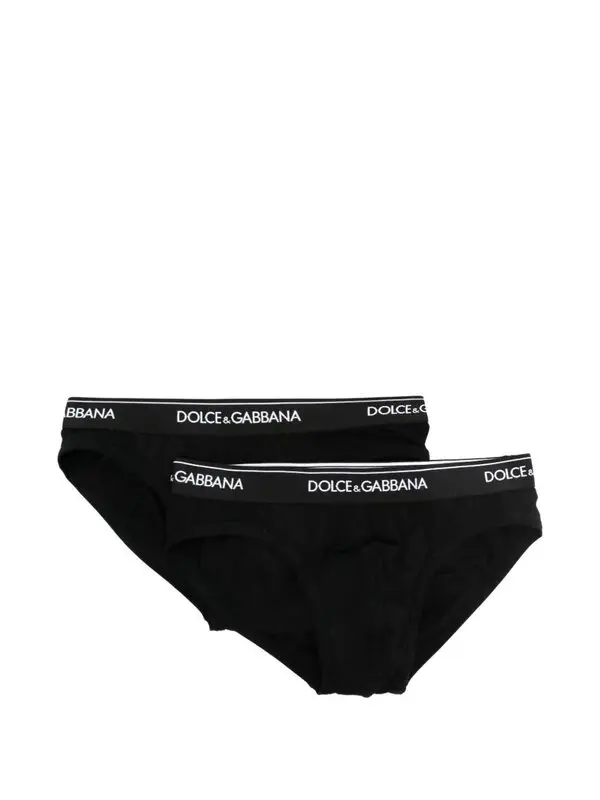 Dolce & Gabbana Logo-detail Briefs - Black