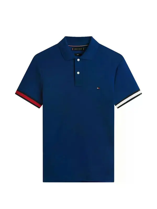 Tommy Hilfiger Cuffed Logo Polo Shirt