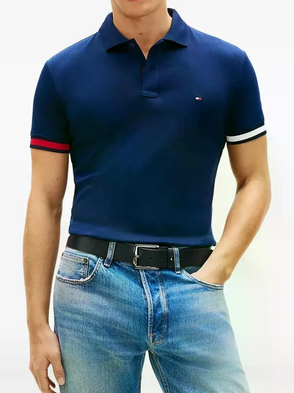 Tommy Hilfiger Cuffed Logo Polo Shirt