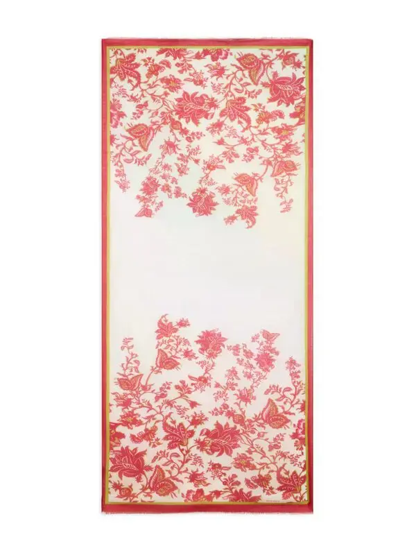 Etro Floral-print Scarf - Neutrals