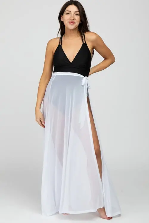 PINKBLUSH Mesh Wrap Cover Up - White