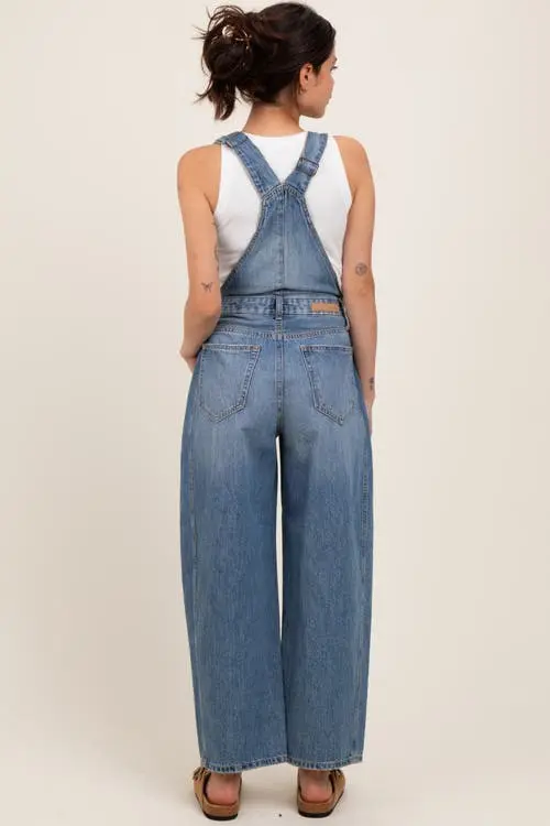 PINKBLUSH Barrel Leg Overalls - Blue