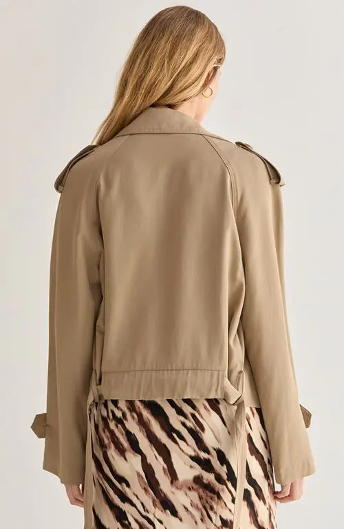 CRESCENT Double-breasted Crop Trench Coat