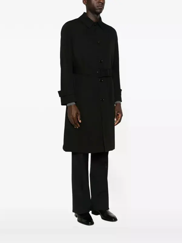 LARDINI Belted Collared Coat