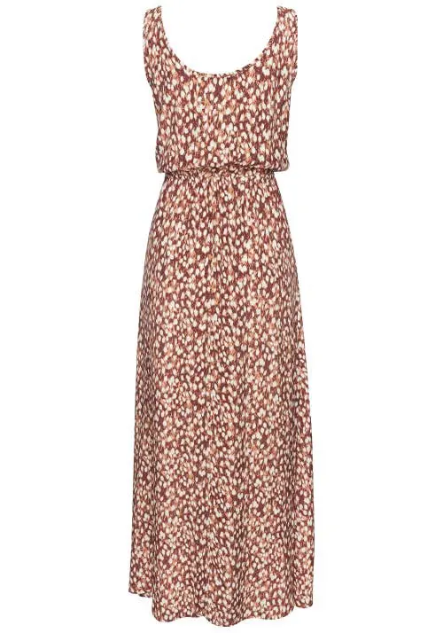 LASCANA Sleeveless Printed Maxi Dress With Elastic Waistband