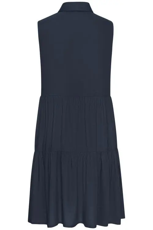 LASCANA Sleeveless Tiered Shirt Dress