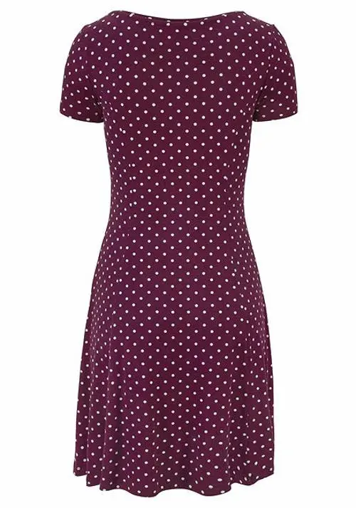 LASCANA Polka Dot Print Midi Dress