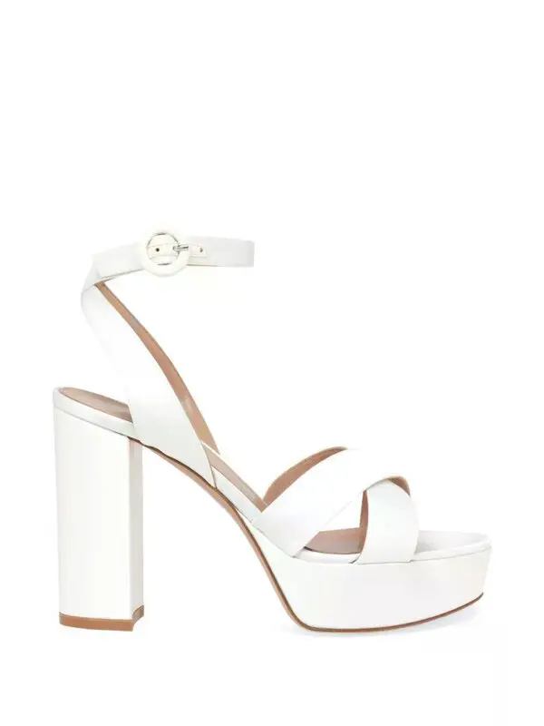 GIANVITO ROSSI Sabrina Platform Sandals - White