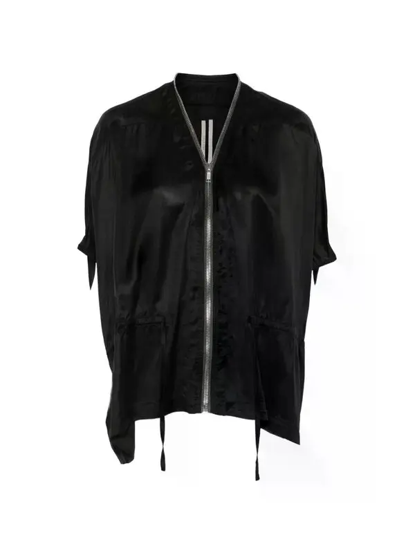 Rick Owens Zip-up Cape - Black
