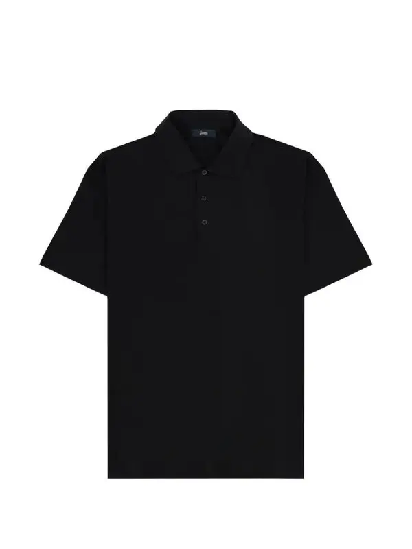 Herno Collared Polo Shirt - Black