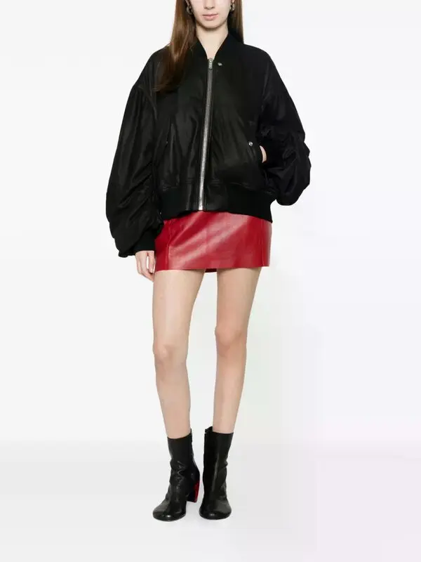 Rick Owens Leather Bomber Jacket