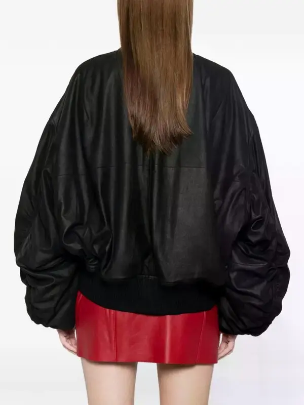 Rick Owens Leather Bomber Jacket