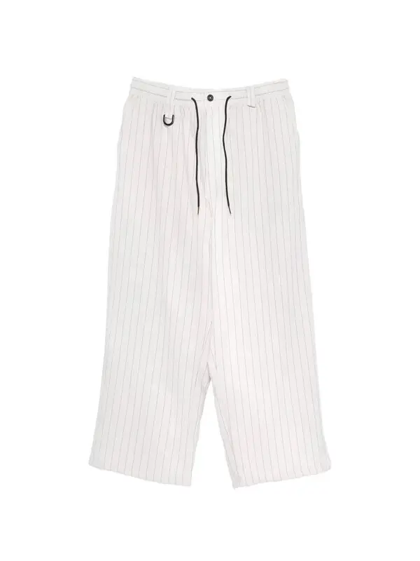 Y3 Striped Drawstring Trousers - Neutrals