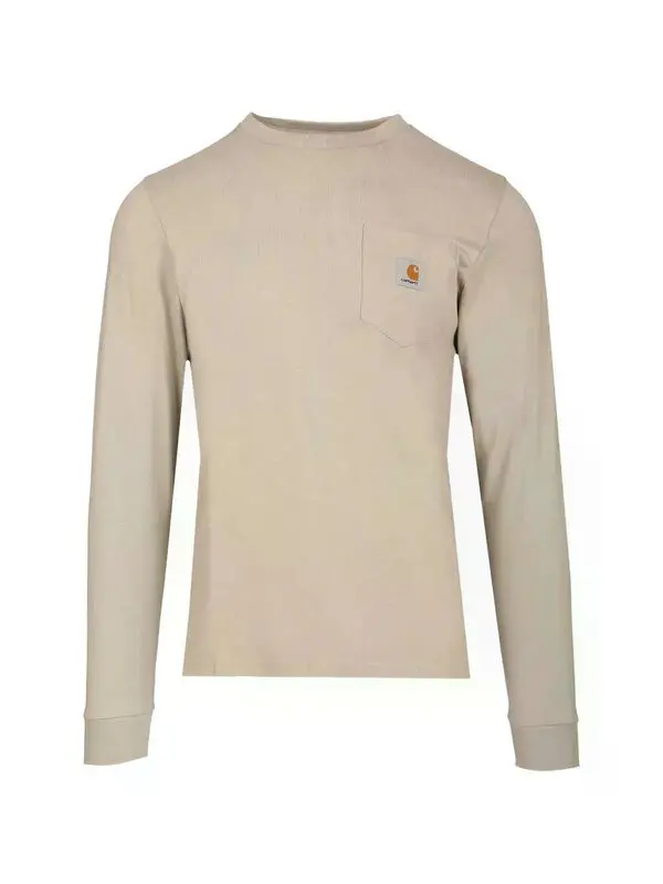 Carhartt Work In Progress Chest-pocket Long-sleeve T-shirt - Neutrals