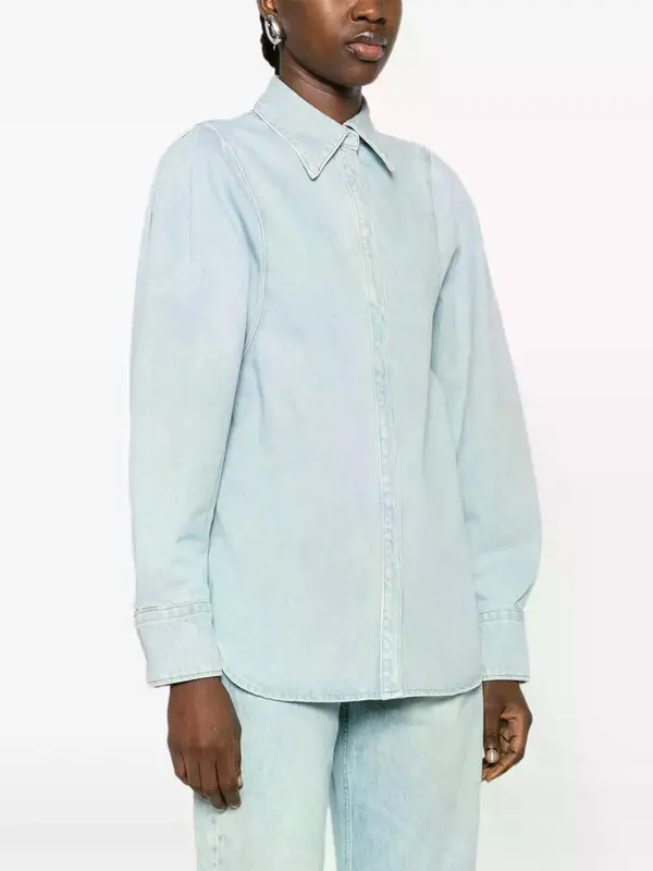 Bite Studios Puff-sleeve Denim Shirt