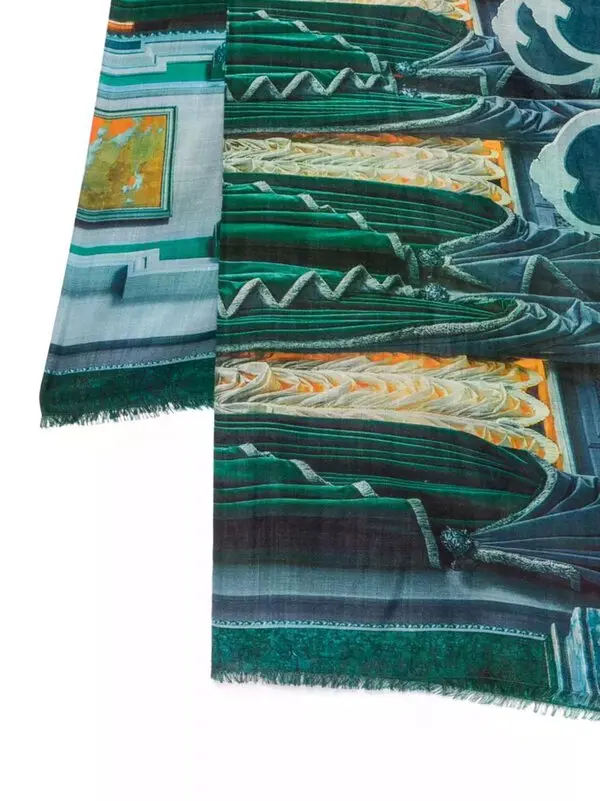 Faliero Sarti Printed Scarf - Blue