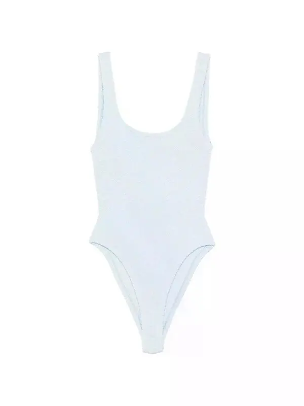 Hunza G Square-neck Swimsuit - Blue