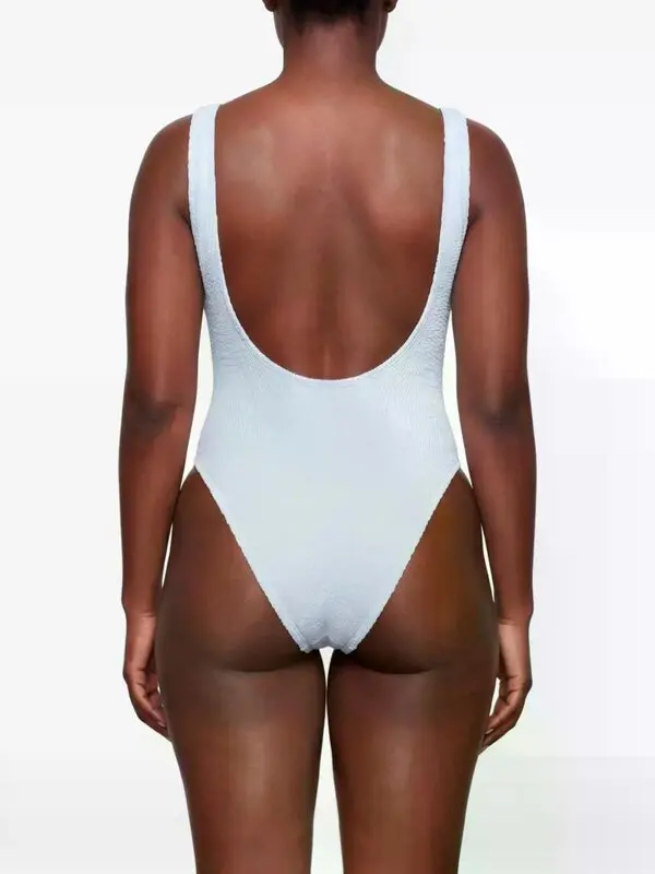 Hunza G Square-neck Swimsuit - Blue
