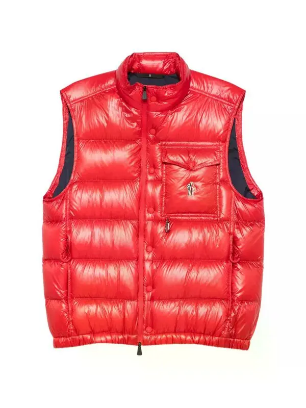 Moncler Logo-patch Puffer Gilet - Red