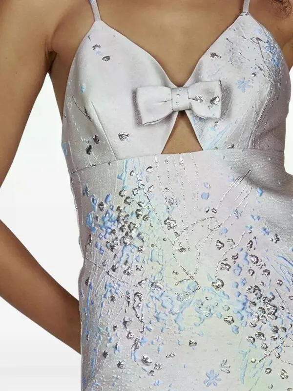 MIA PECULIAR Bow-embellishment Mini Dress
