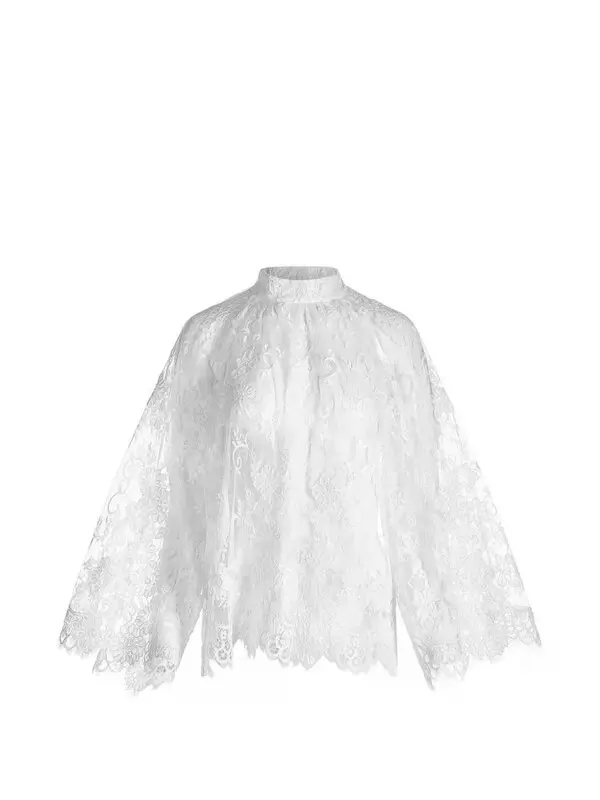 MIA PECULIAR Floral-lace Blouse