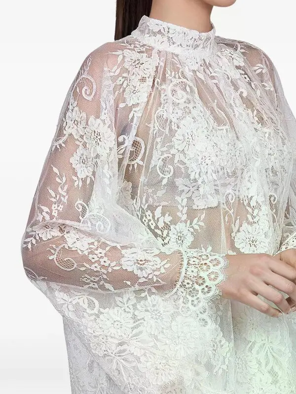 MIA PECULIAR Floral-lace Blouse
