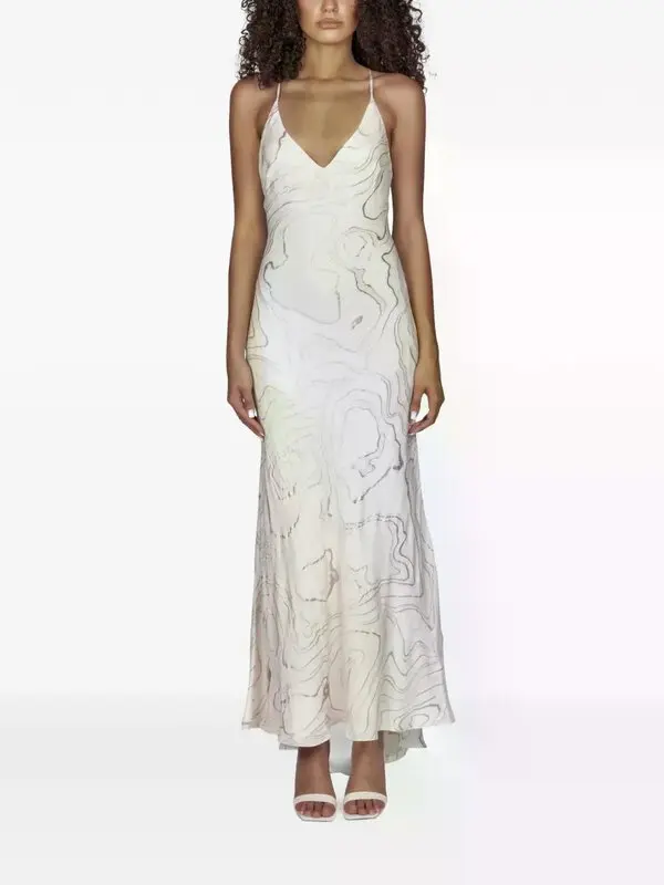 MIA PECULIAR V-neck Maxi Dress