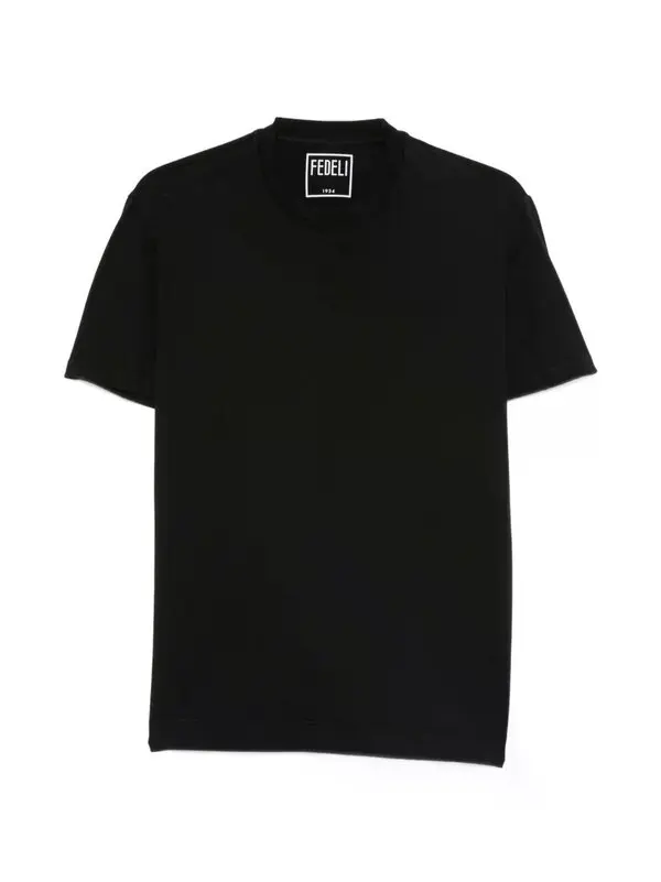 Fedeli Logo-detail T-shirt - Black
