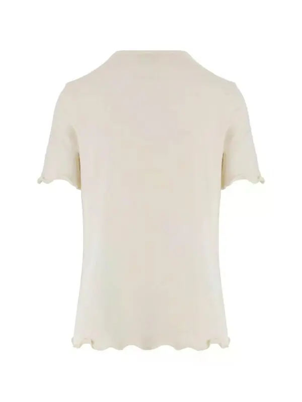 JIL SANDER Scalloped-trim T-shirt