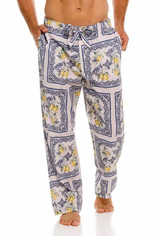 THE LAZY POET Drew Capri Linen Pajama Pants - White