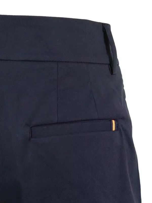 K-WAY Twill Pleated Chino Shorts - Blue