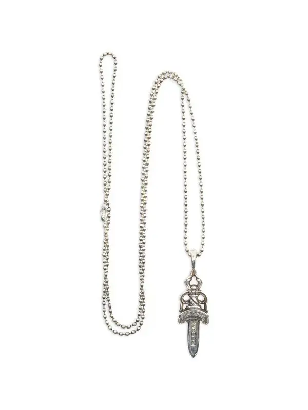 Chrome Hearts Ball Chain Dagger-pendant Necklace - Silver