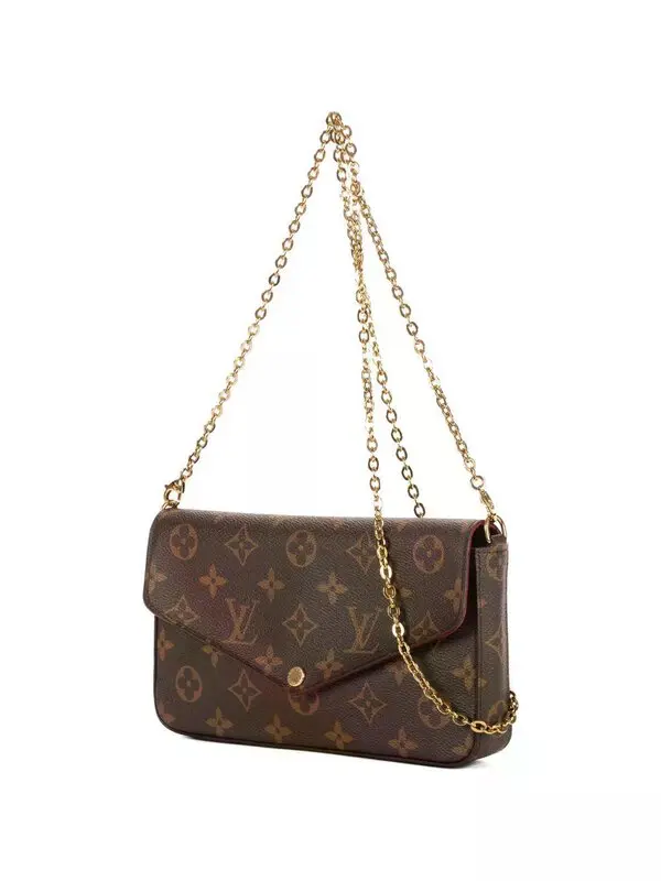 LOUIS VUITTON Monogram Pattern Chain Crossbody Bag