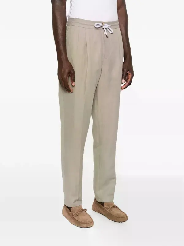 Brunello Cucinelli Pleated Drawstring Trousers - Neutrals