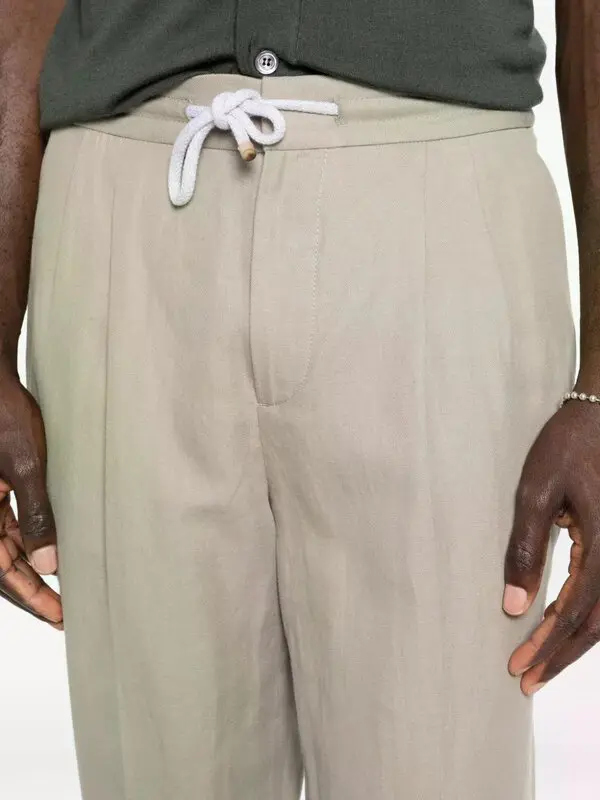 Brunello Cucinelli Pleated Drawstring Trousers - Neutrals