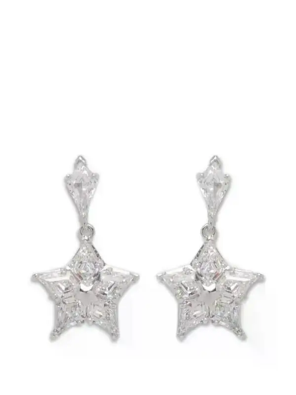 SWAROVSKI Star Drop Earrings - Silver