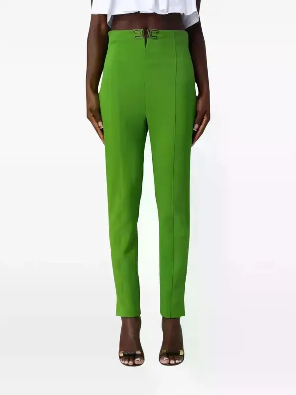 Elisabetta Franchi Slim-fit Trousers With Gold-tone Hardware