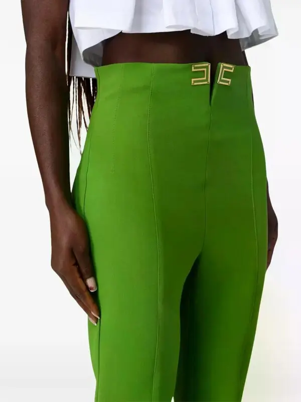 Elisabetta Franchi Slim-fit Trousers With Gold-tone Hardware