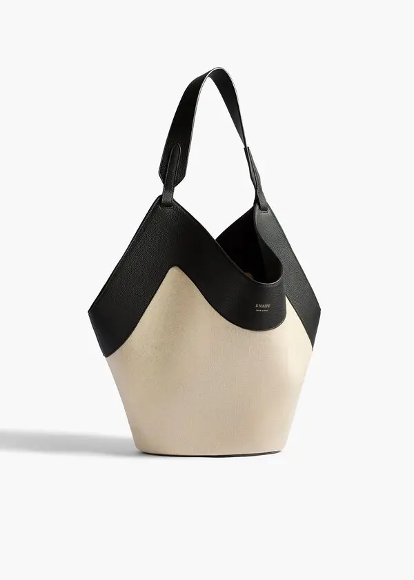 Khaite Medium Lotus Tote - Black/natural