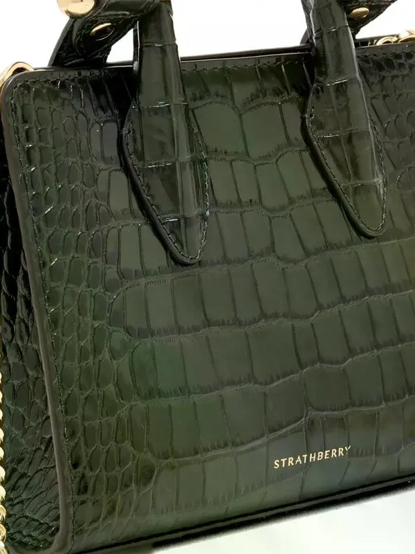 Strathberry Crocodile-effect Top Handle Bag