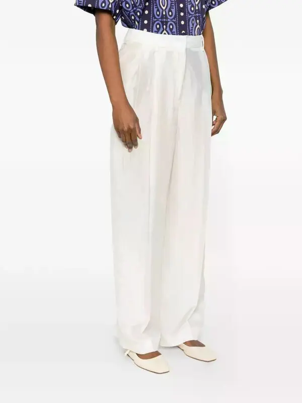Fabiana Filippi Wide Leg Pleat Trousers - Neutrals