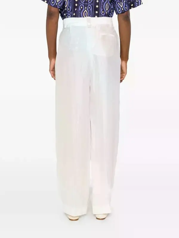 Fabiana Filippi Wide Leg Pleat Trousers - Neutrals